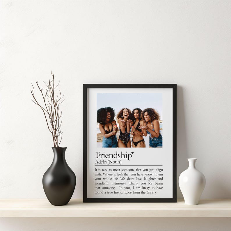 Friendship Poem - Personalised Photo Framed Print | Photo Frame ...