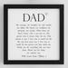 Dad Personalised Framed Poem | Dad Poem Print | Father's Day | Wedding ...