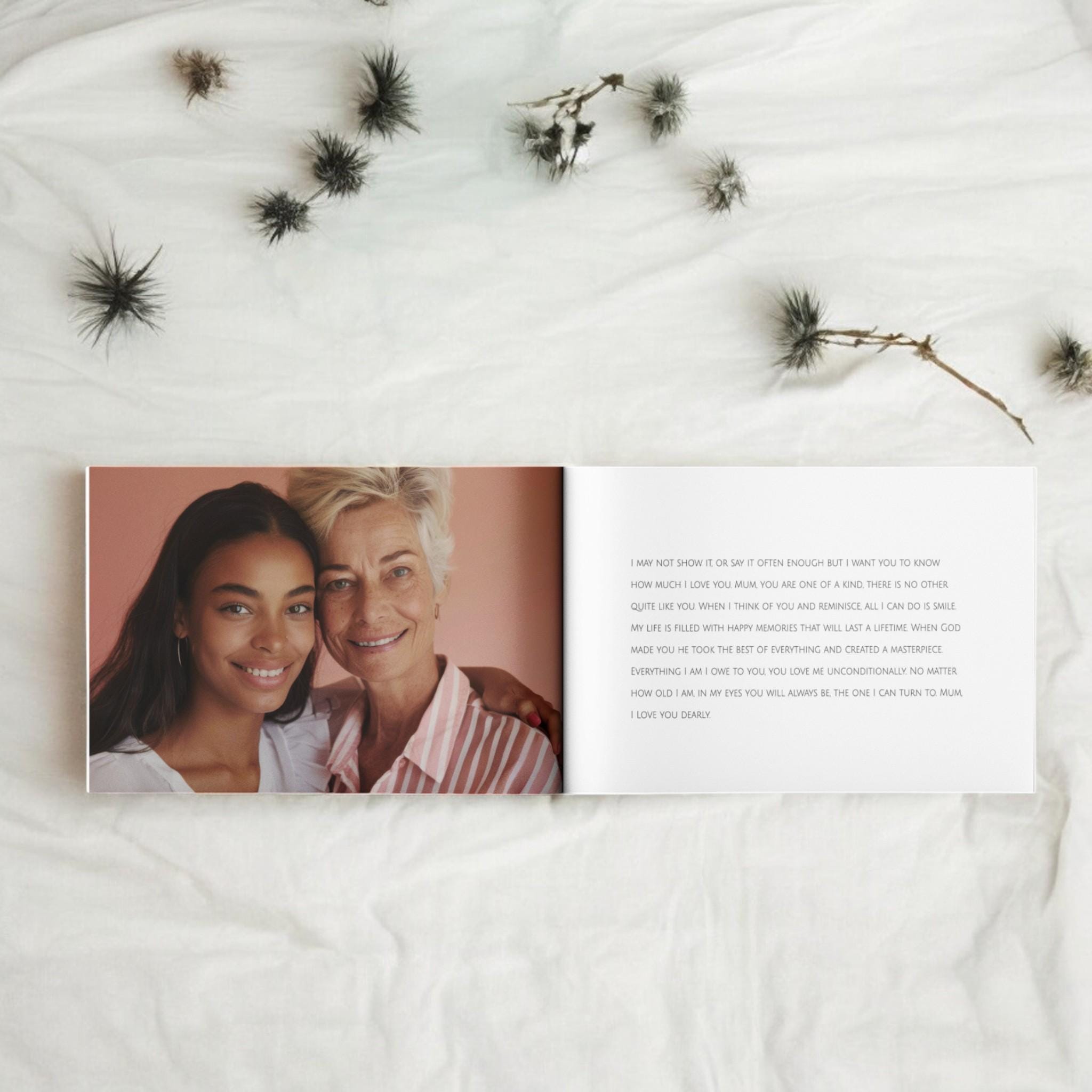 Custom Mum/nan Photo Poem Book | Mini Poem Book for Mum | Personalised ...