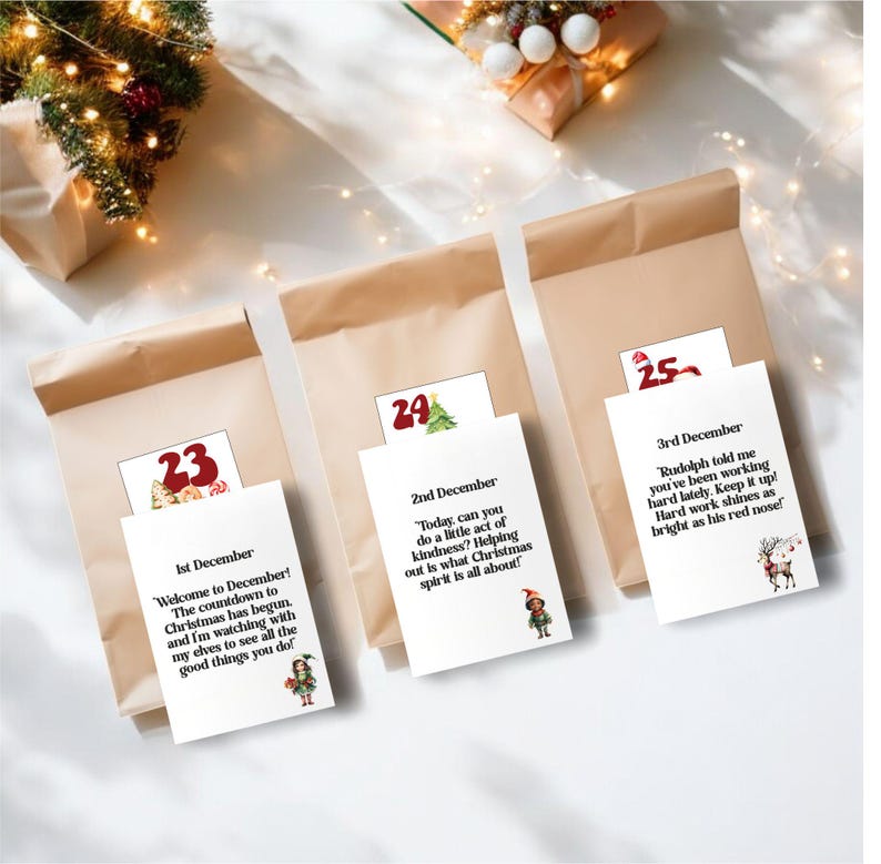 Children's Personalised Countdown Advent Puzzle Calendar Box | Santa's ...