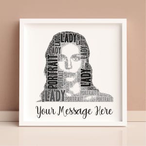 Custom Portrait Wordart Wall | Art Print | Framed Print | Mounted Card ...