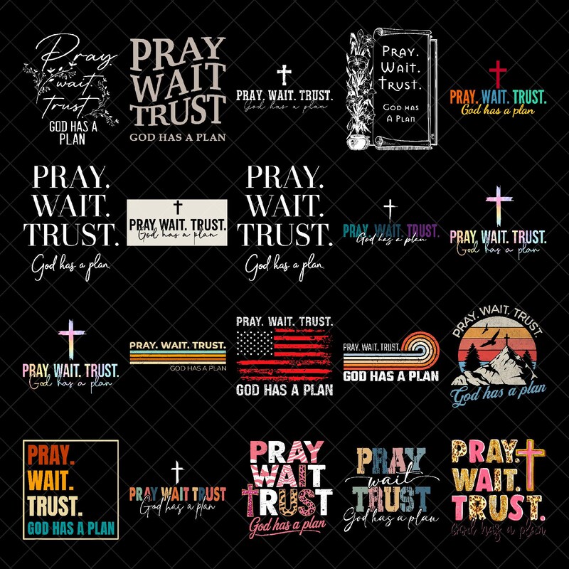 Pray Wait Trust - Etsy