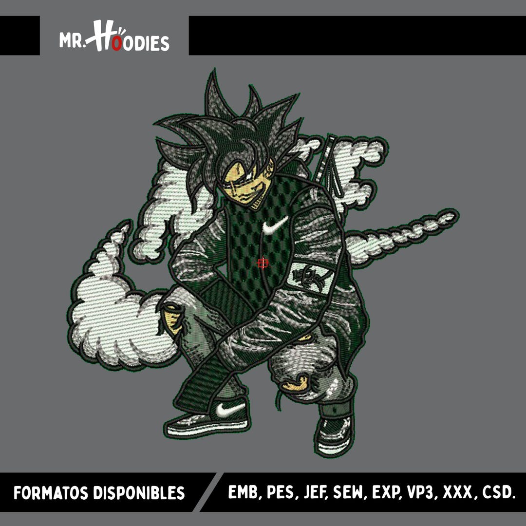Goku Embroidery Design - Etsy