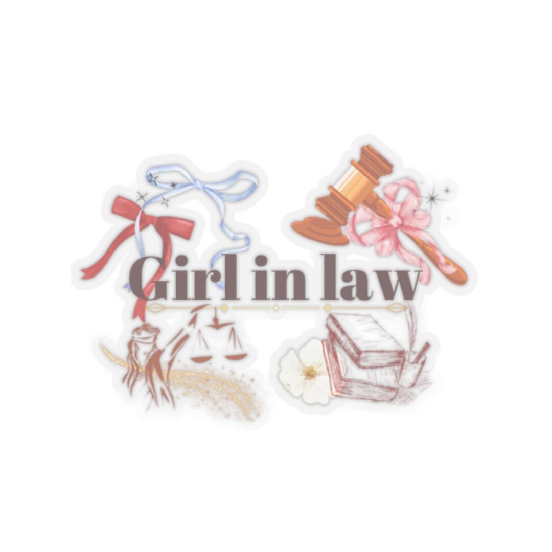 Law Student Kiss-cut Stickers Girl in Law Legal Humor Gift for Law ...