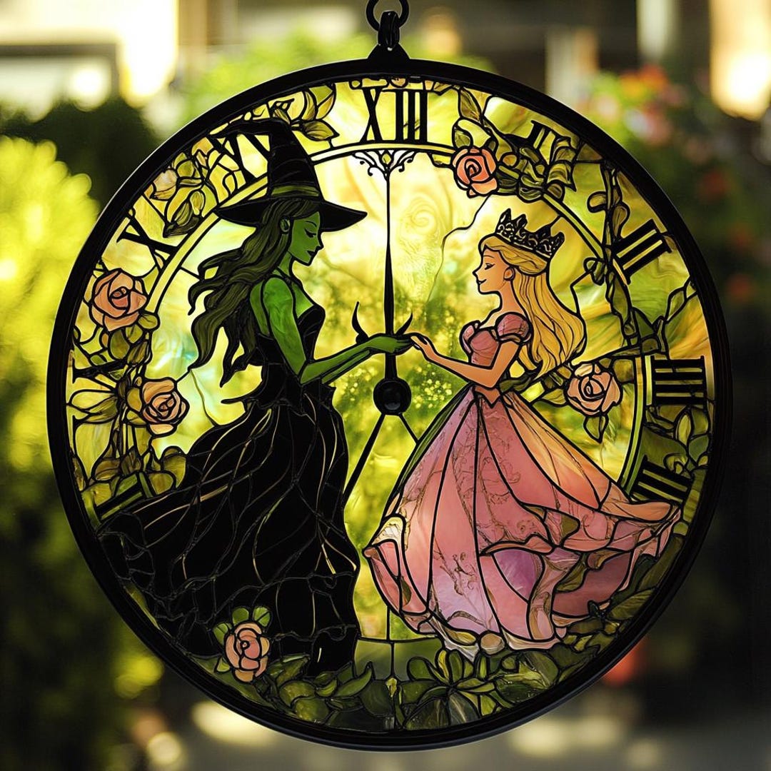 Elphaba and Glinda Besties Acrylic Suncatcher Ornament, Witches of Oz ...