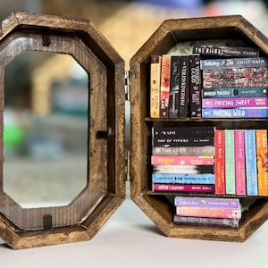 Mini Bookcase/bookshelf for Mini Books | Octagon - Etsy