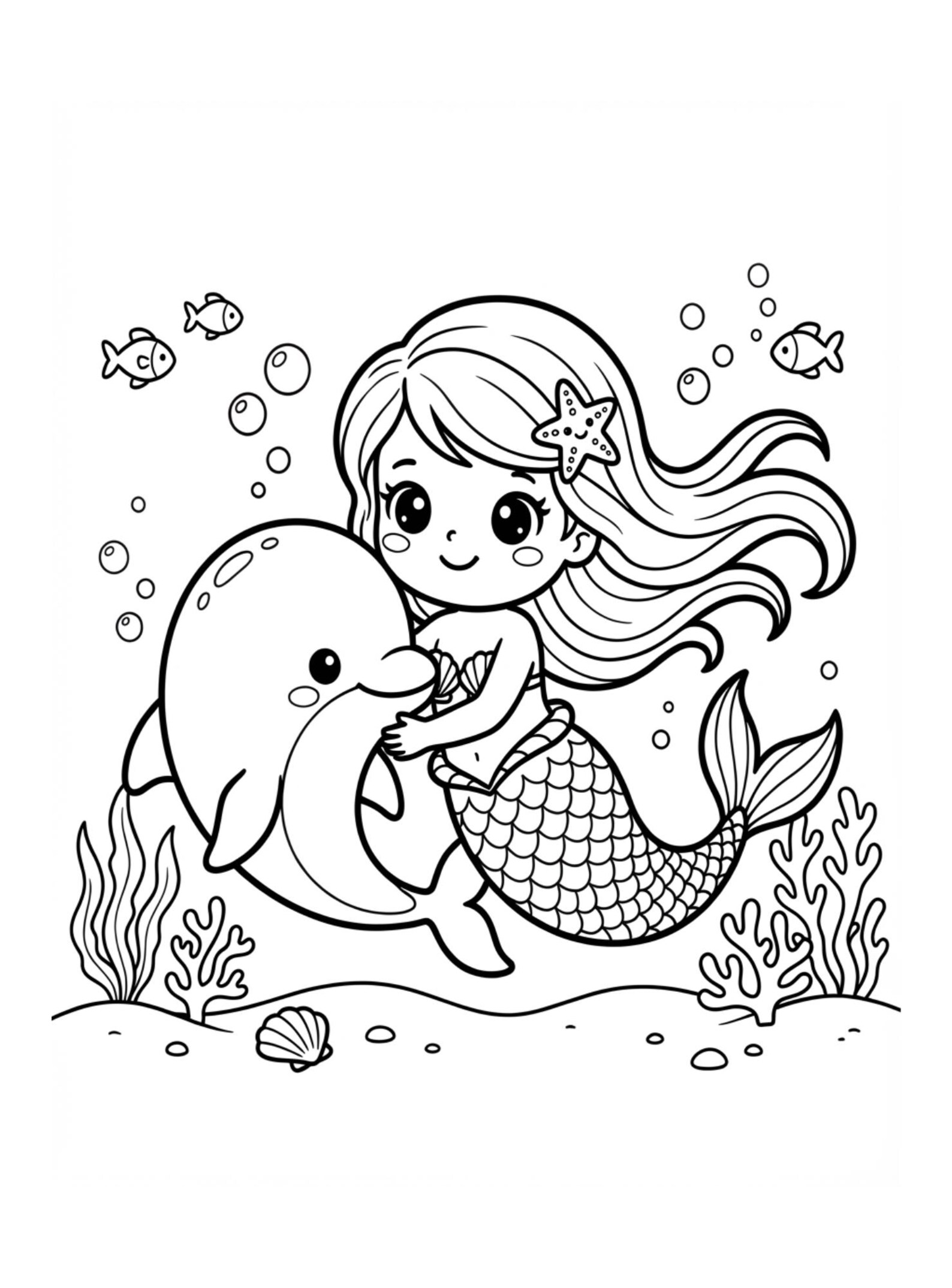 Princess, Unicorn, Fairy & Mermaid Coloring Pages for Kids - Etsy