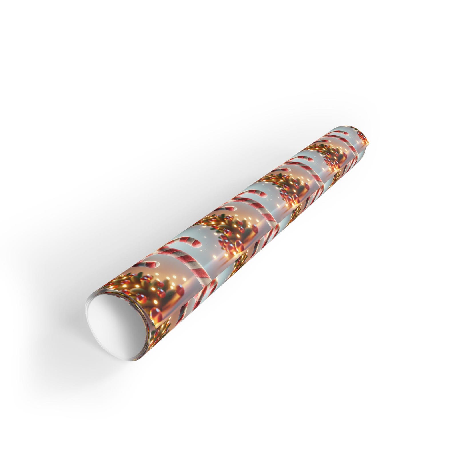 Christmas Candy Cane Gift Wrapping Paper Roll Festive Holiday Present ...