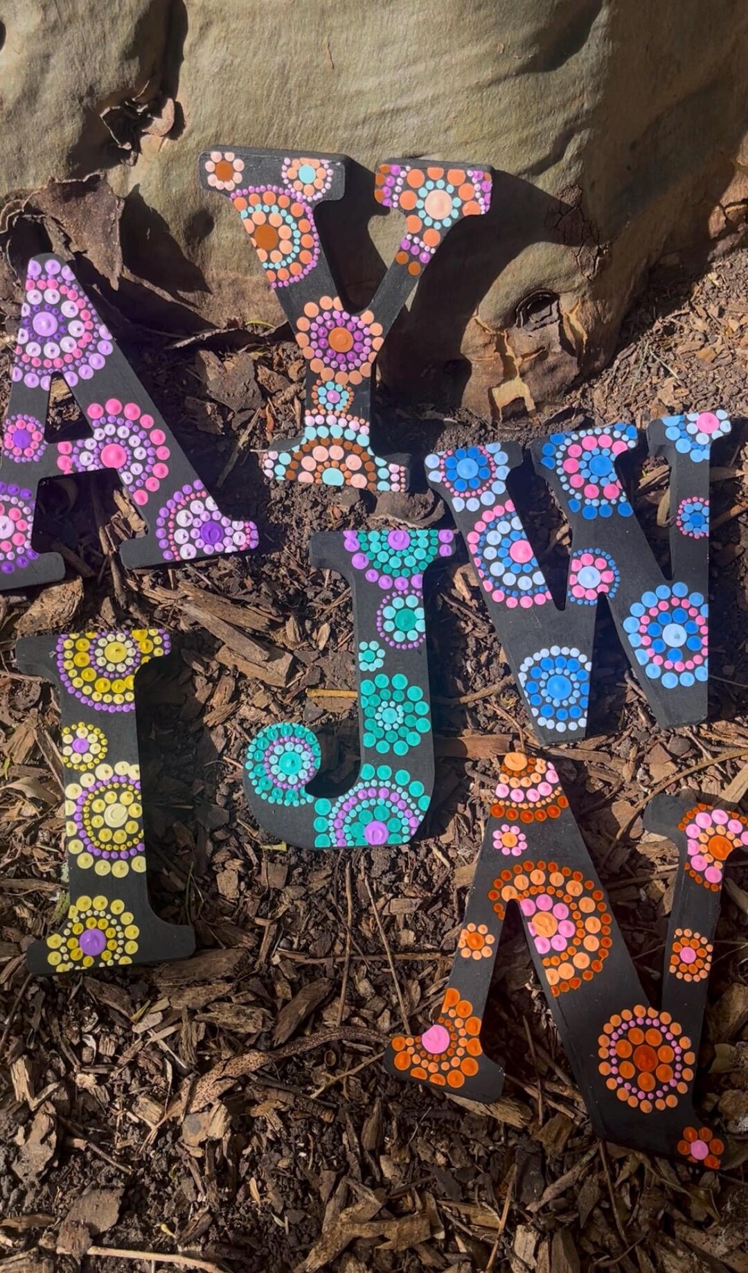 Custom Aboriginal Painted Letters - Etsy