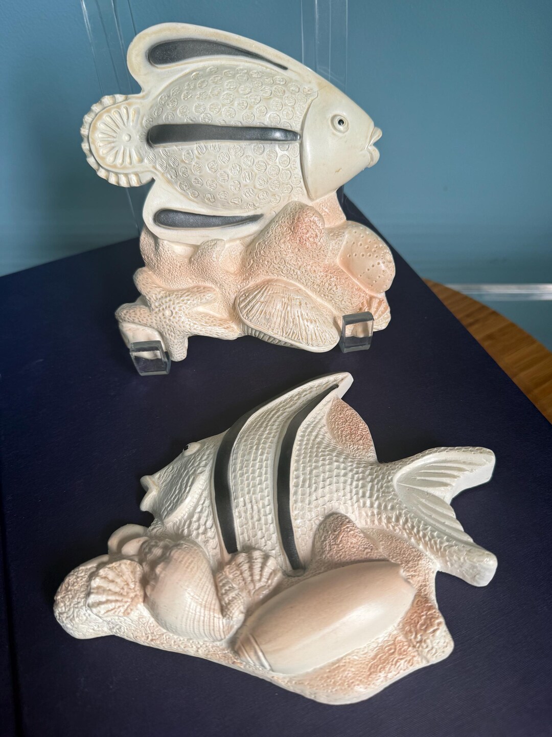 Retro Chalkware Fish Wall Decor: 1990s Millar Studio Coastal Art Set - Etsy