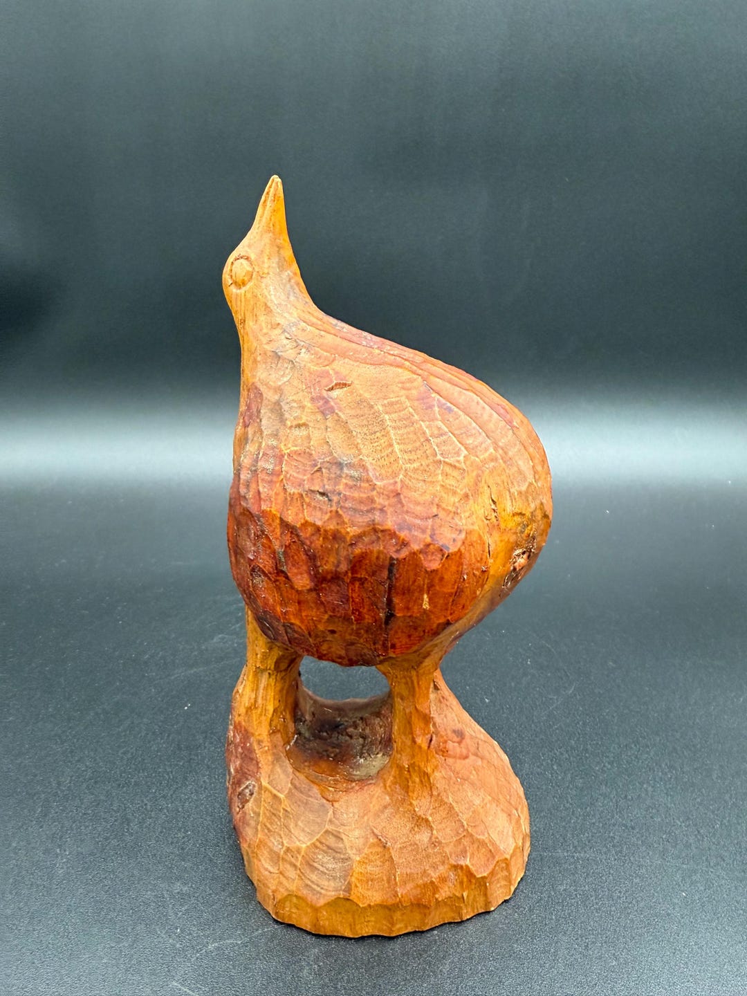 Hand Carved Wood Folk Art Quail Bird Figurine, Magical & Powerful Totem ...