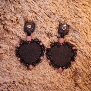 Upcycled, Lightly Scuffed, Pink and Lavender Beaded Heart Shaped Mirror ...