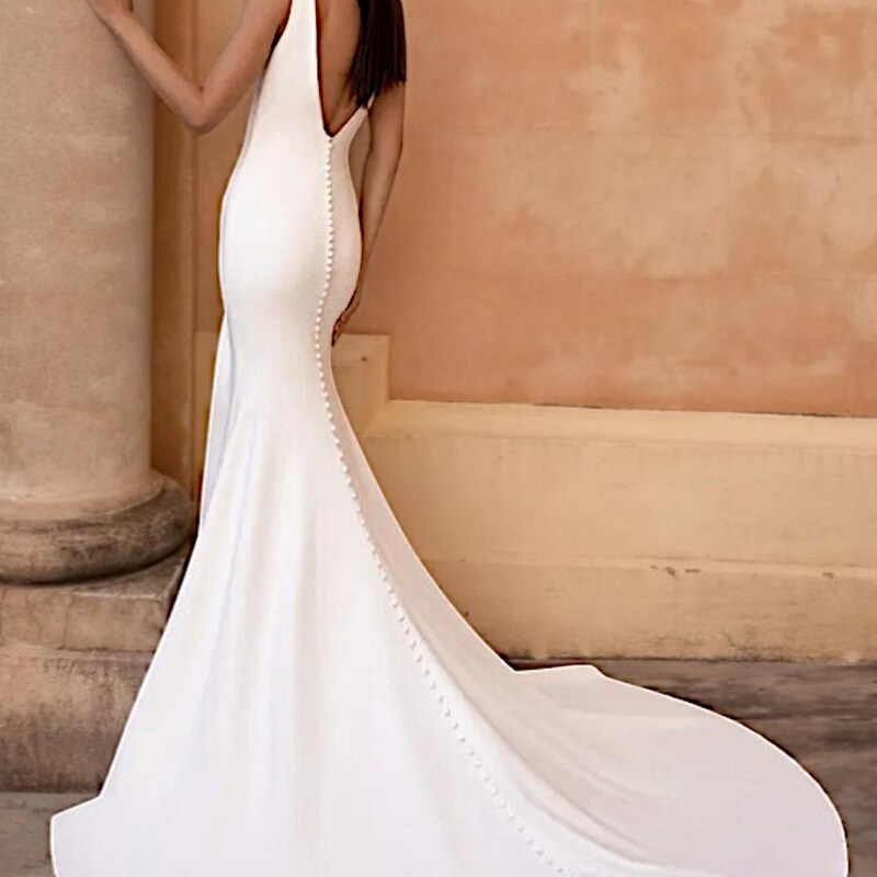 V Back Wedding Dress - Etsy