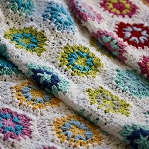 Hexagon Granny Square Temperature Blanket Crochet Pattern | Yearly ...