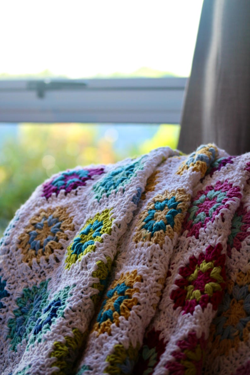 Hexagon Granny Square Temperature Blanket Crochet Pattern Yearly Temperature Tracker Beginner ...