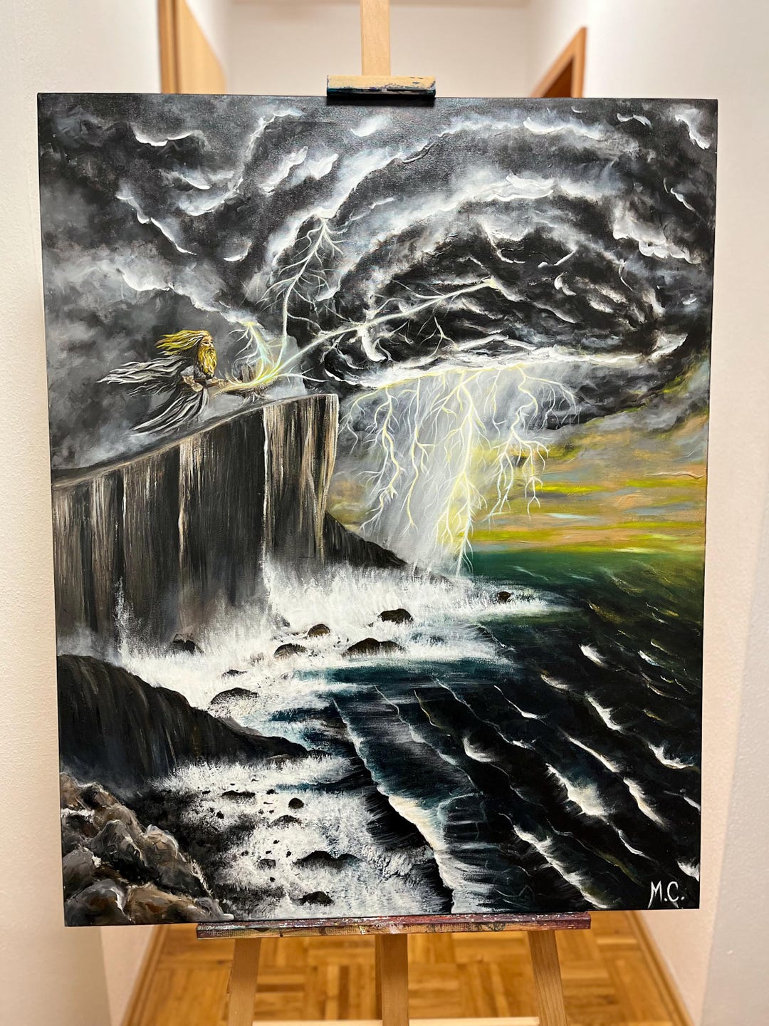 Original Painting of Perun - Slavic God - Etsy