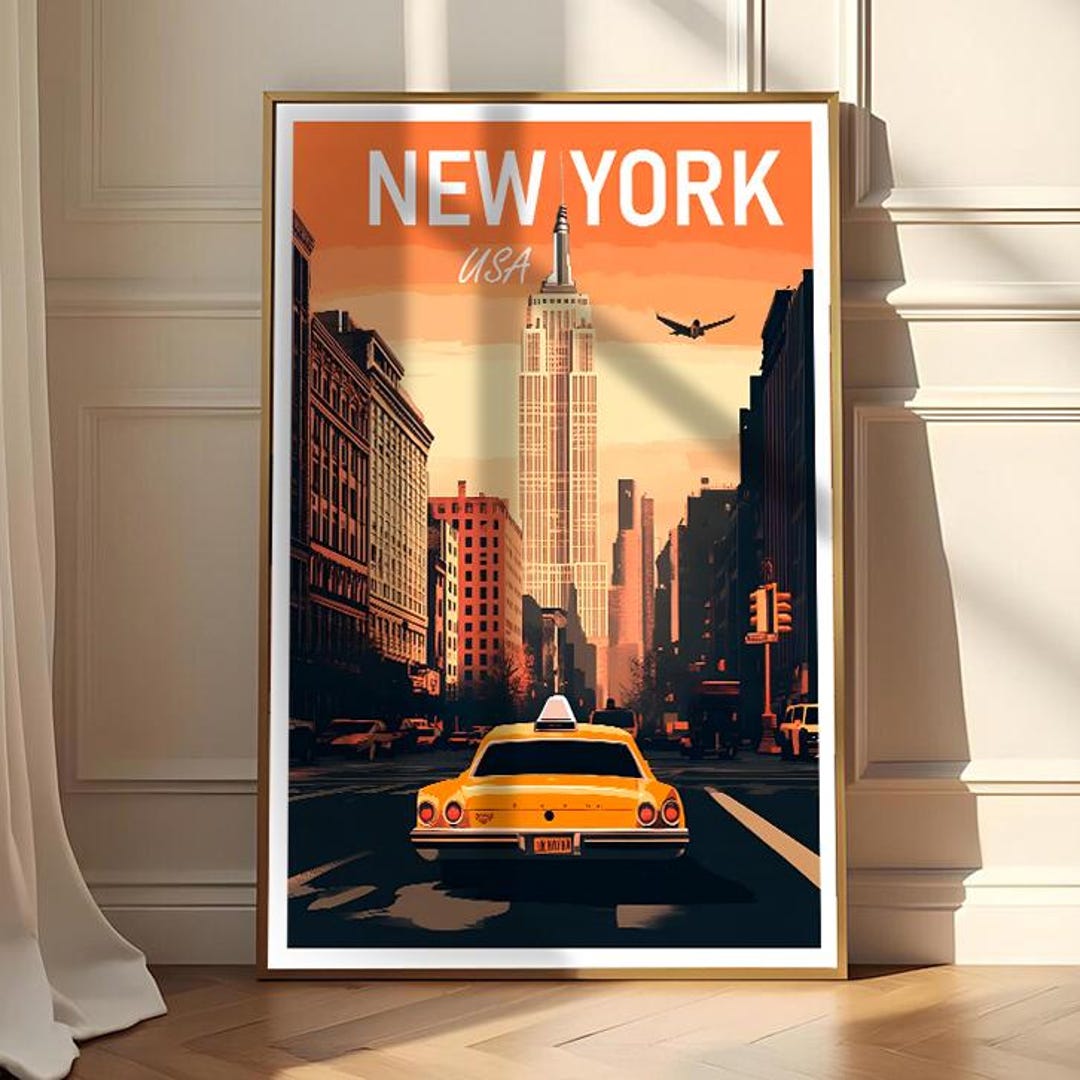 New York City Print, New York Travel Poster, USA Travel Gift, New York ...