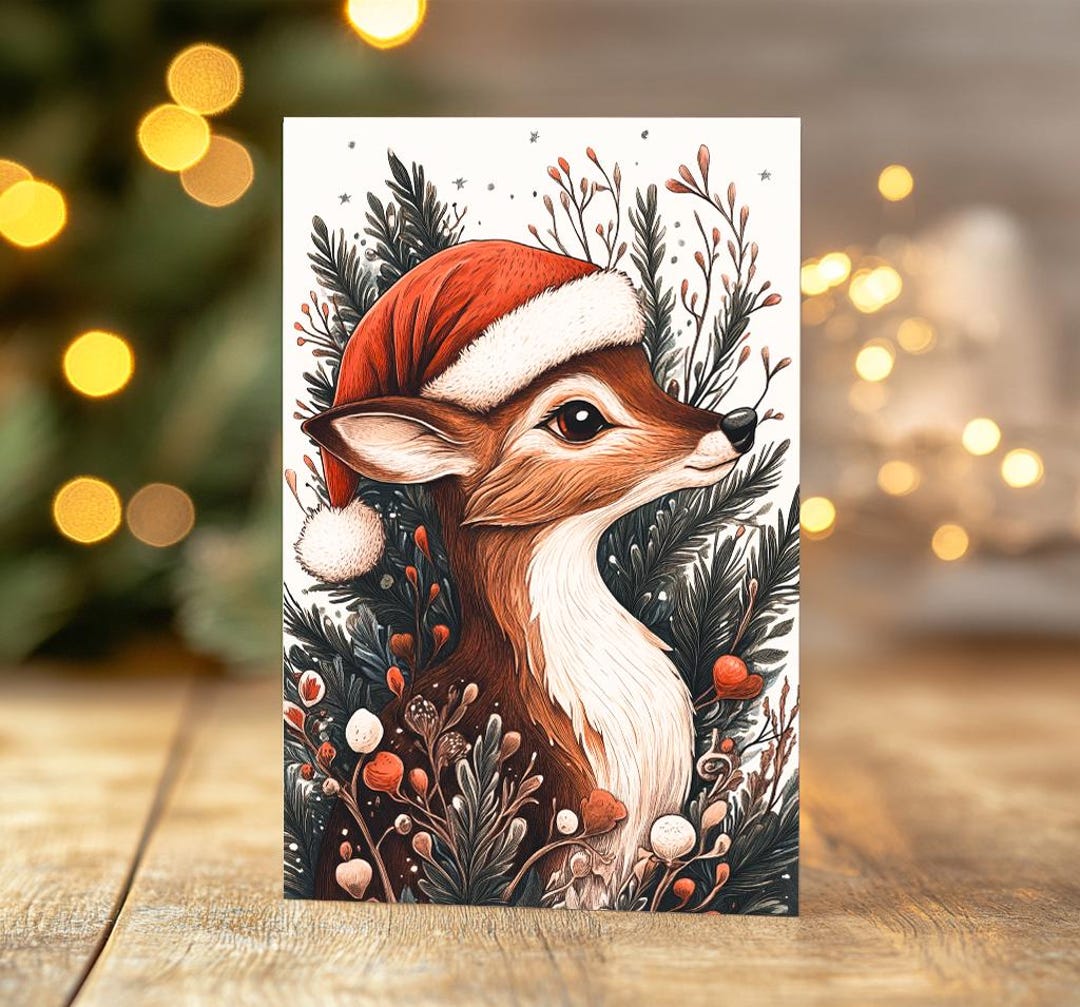 Printable Christmas Cards Postcards Digital Download Christmas PNG ...
