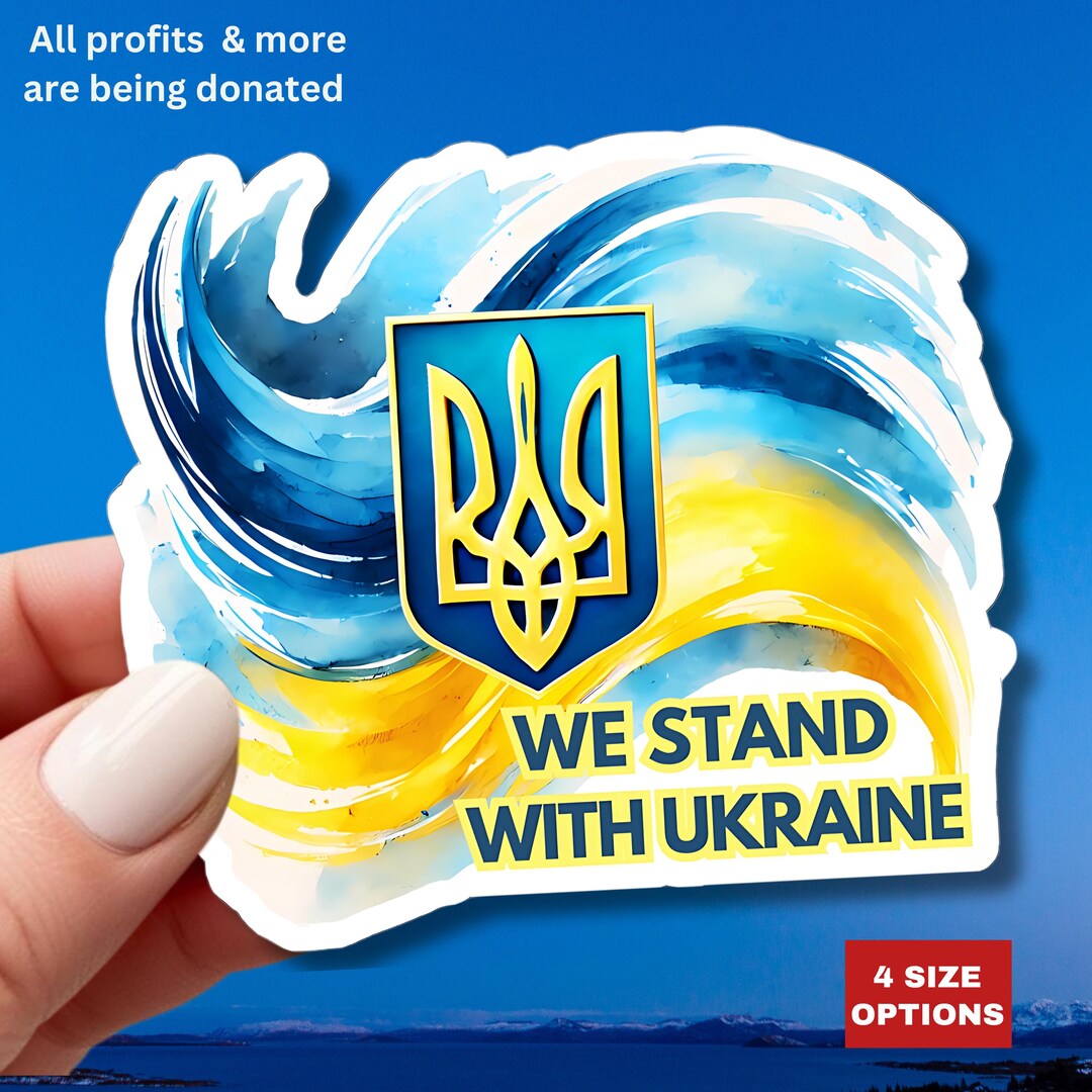 We Stand With Ukraine Kiss-cut Stickers Slava Ukraini Glory to Ukraine ...