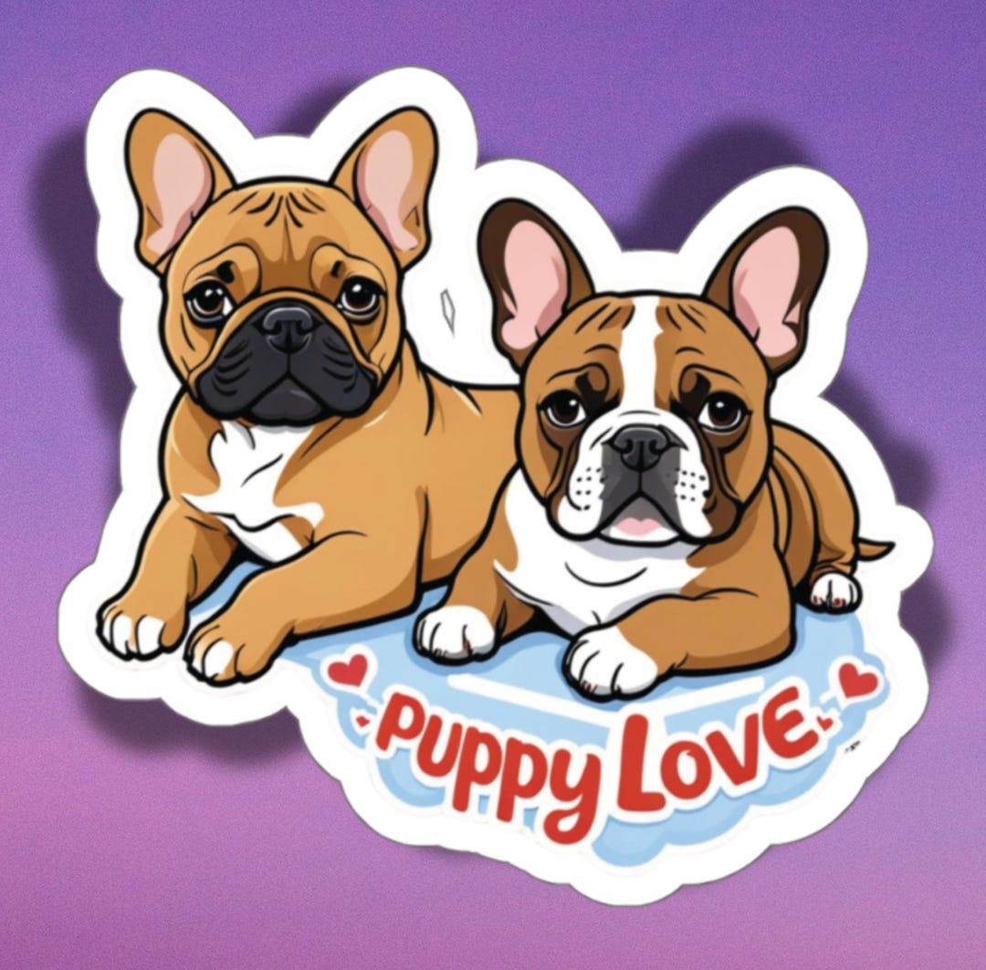 Puppy Love Stickers Cute Animal Decals for Pet Owners Adorable Gift for ...