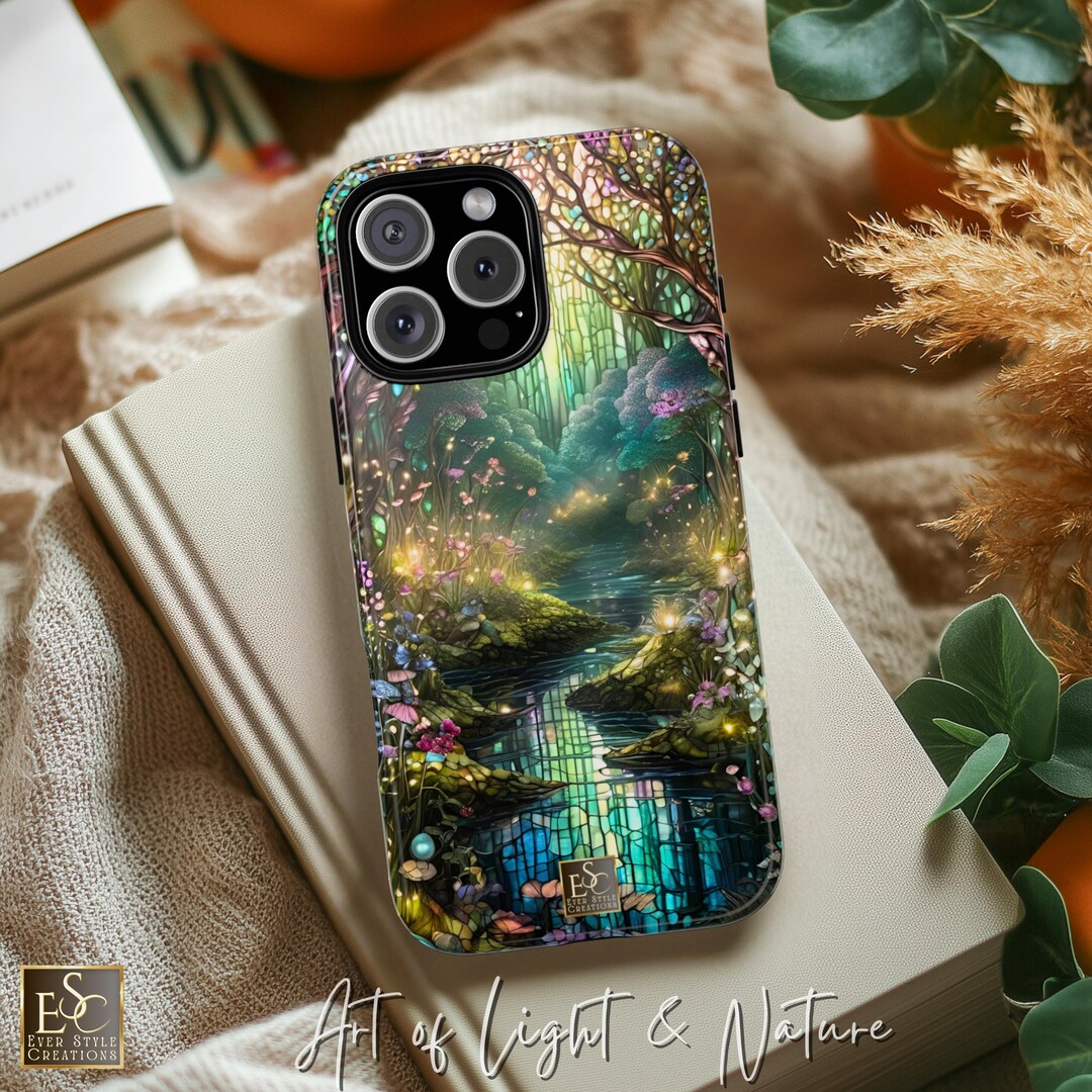 Enchanted Forest Phone Case: Magical River Glow Art - Etsy