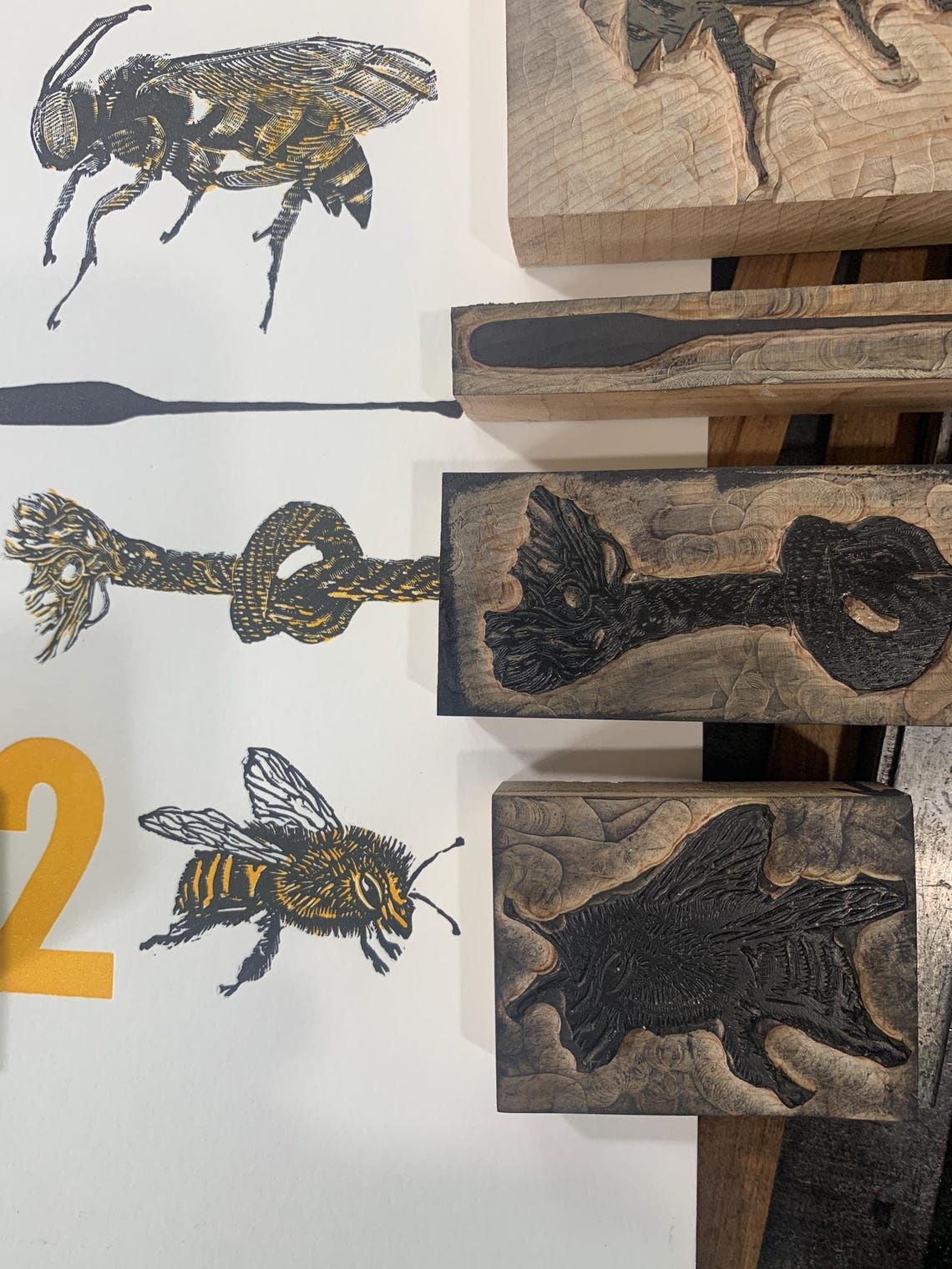 Bee Hamlet - Letterpress Broadside - REBUS - Etsy