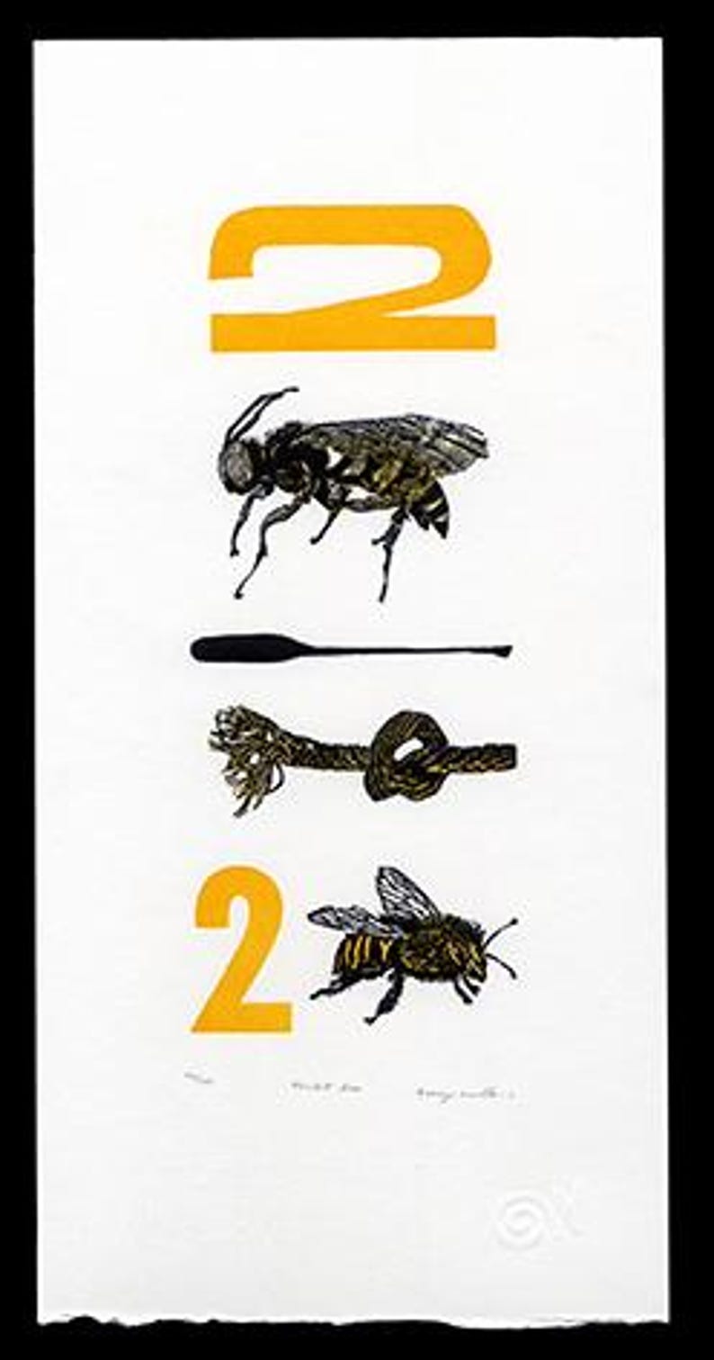 Bee Hamlet - Letterpress Broadside - REBUS - Etsy