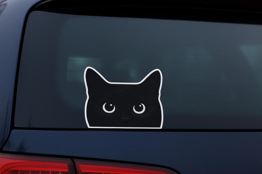 Cat Peeker Car Decal, Cute Kitty Sticker, Animal Lover Gift - Etsy