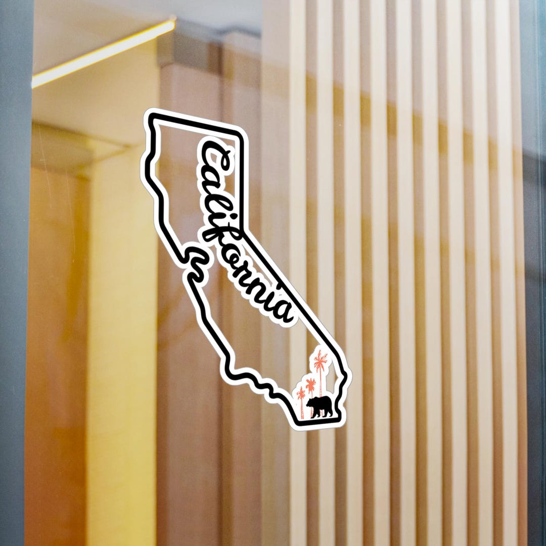California State Vinyl Decal Sticker - Kiss-cut Vinyl Decal, Laptop ...