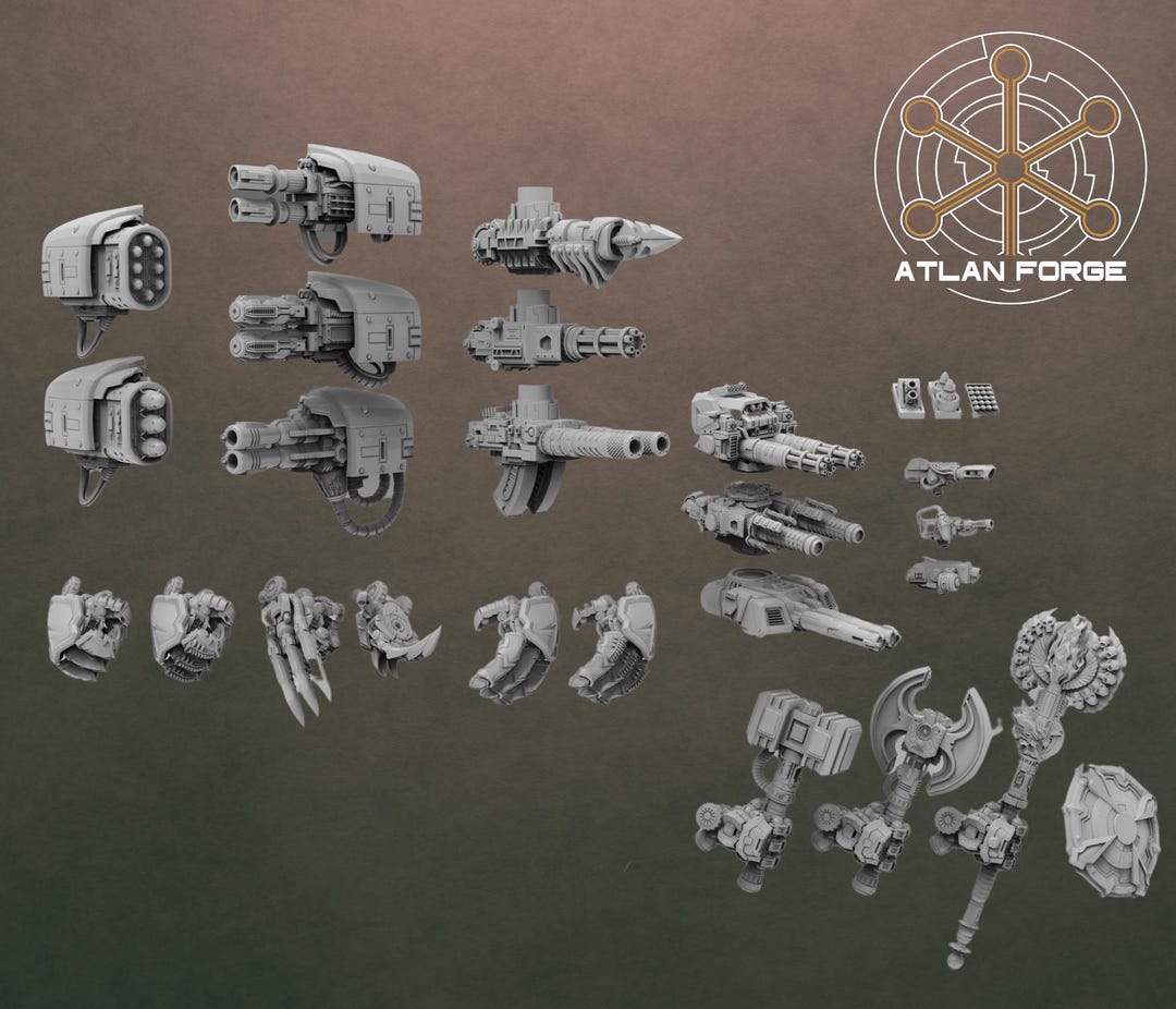 Primus Pattern Dreadnought Weapons – Modular Armament Pack for Grimdark ...