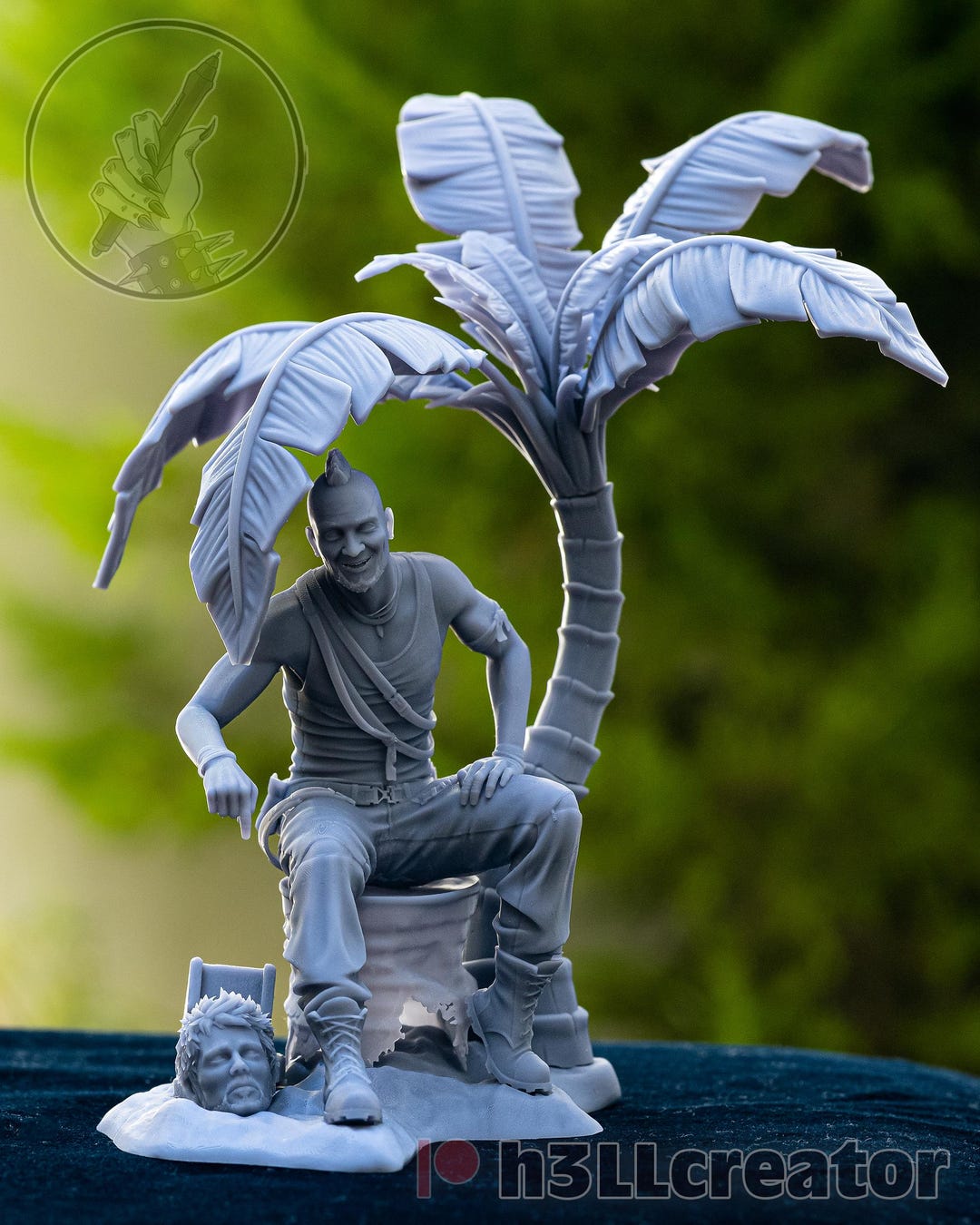 Stylized Jungle Villain Display Statue | Game Inspired Pop Art Figure ...