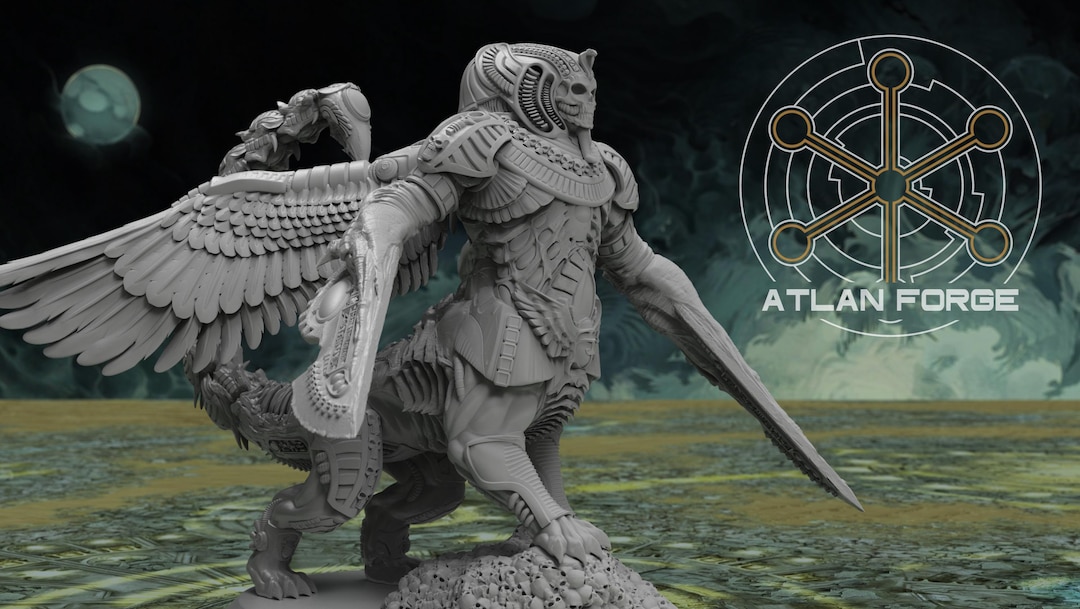 Aegyptian Battle Sphinx – Ancient Sci-fi War Construct Miniature for ...