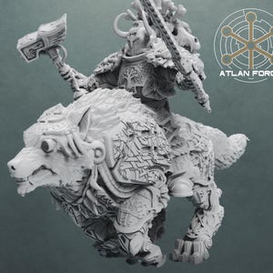 Asgardian Wolf Riders Wargame Miniature Si-fi Fantasy Wargaming RPG Kit ...