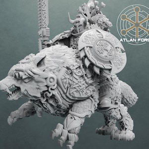 Asgardian Wolf Riders Wargame Miniature Si-fi Fantasy Wargaming RPG Kit ...