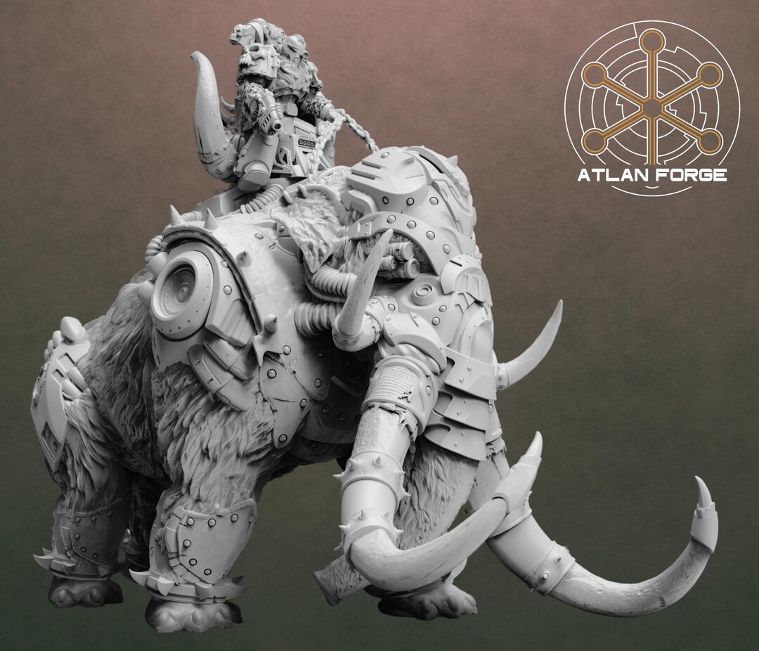 Cybernetic War Mammoth Wargame Miniature Si-fi Fantasy Wargaming RPG ...