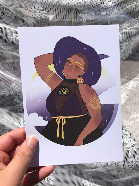Non-binary Enby Pride Witch Art Print 8x10 and 5x7 - Etsy