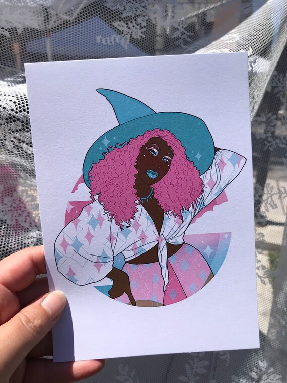 Trans Pride Witch Art Print 8x10 and 5x7 - Etsy
