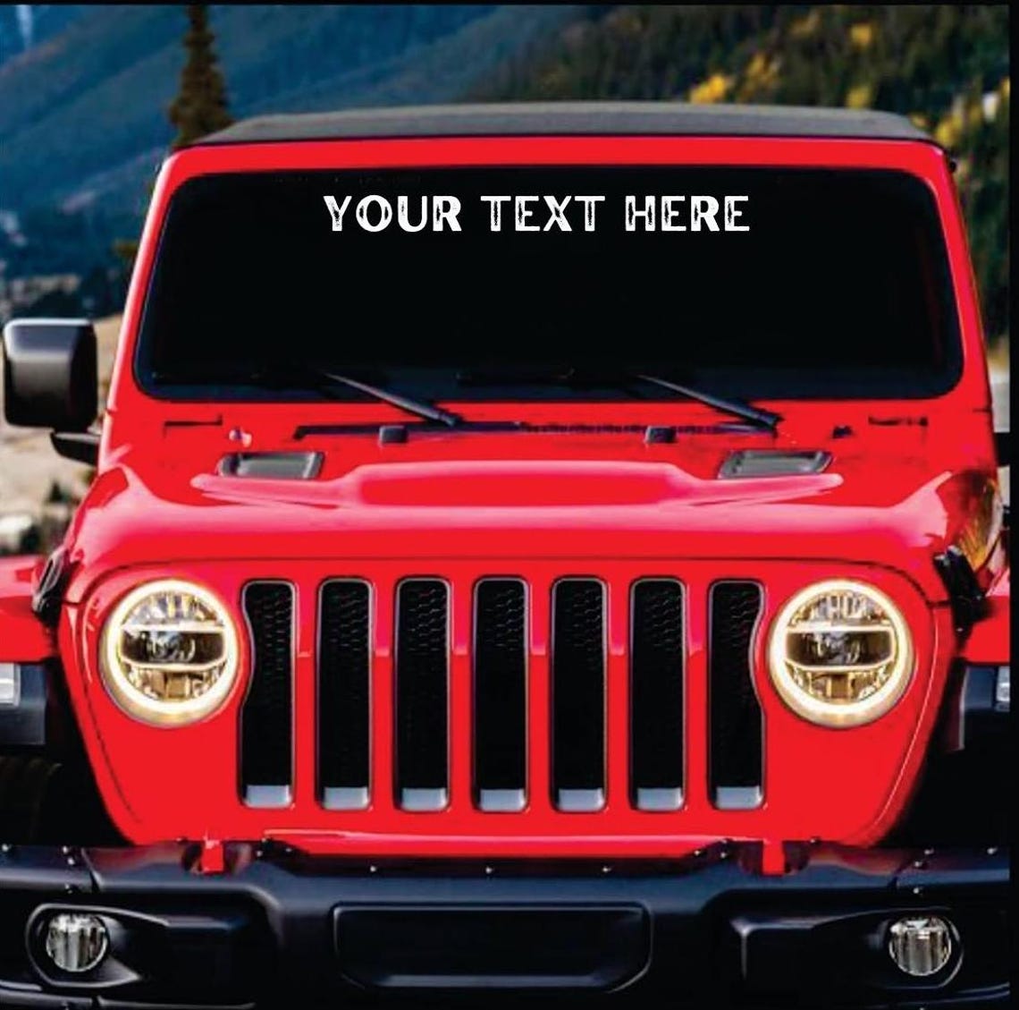 Personalized Windshield Text Decal Custom Windshield Banner Sticker UV ...