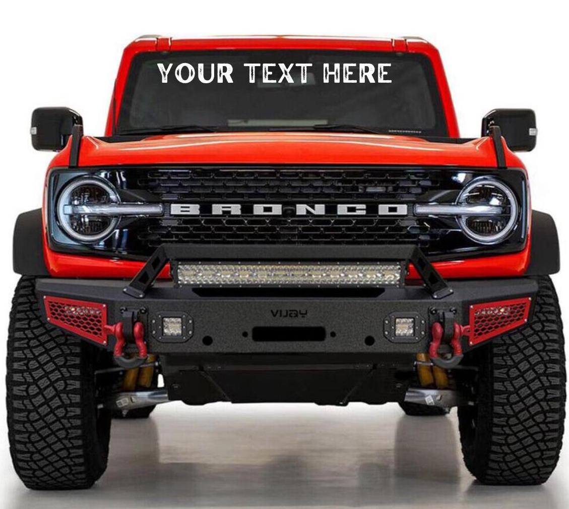 Personalized Windshield Text Decal Custom Windshield Banner Sticker UV ...