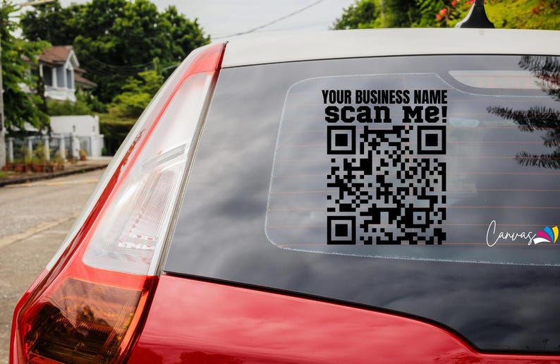 Custom QR Code Business Sticker Personalized Decal for Branding ...