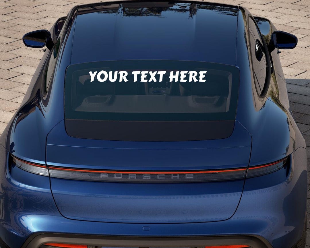 Personalized Rear Windshield Decal Custom Car Window Sticker UV DTF ...