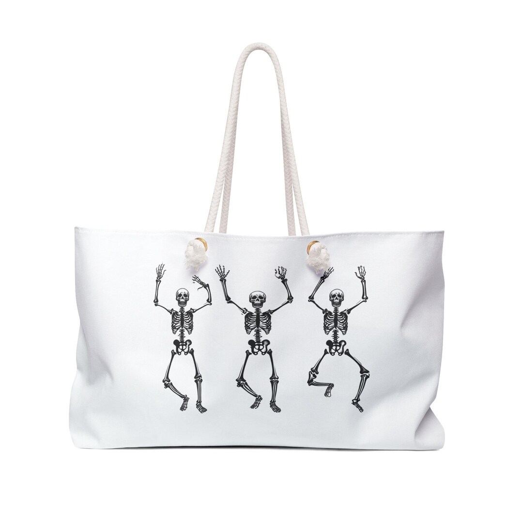 Spooky Skeletons Weekender Bag, Halloween Travel Duffle, Gothic ...