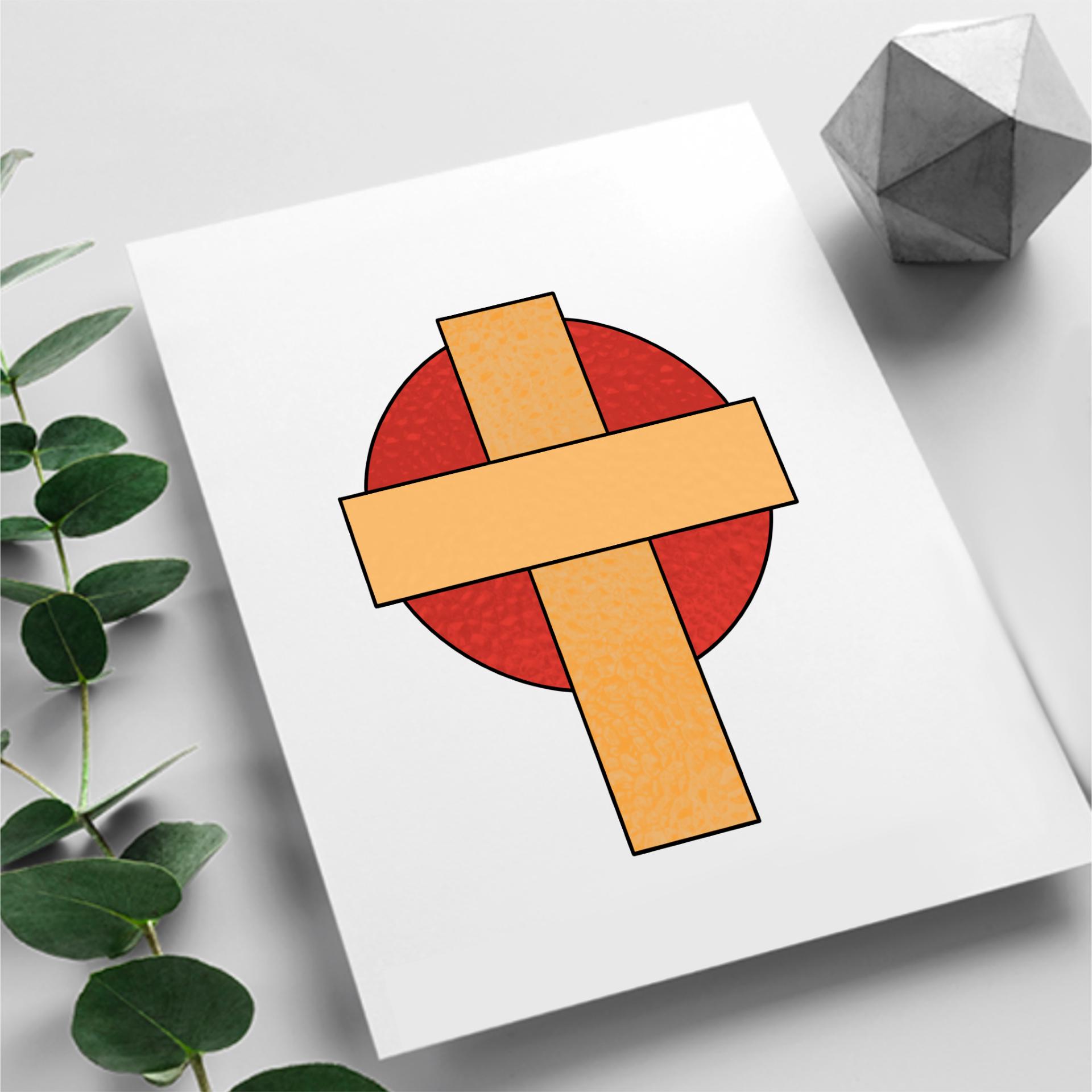 Simple Cross Stained Glass Pattern – Christian Suncatcher Template ...
