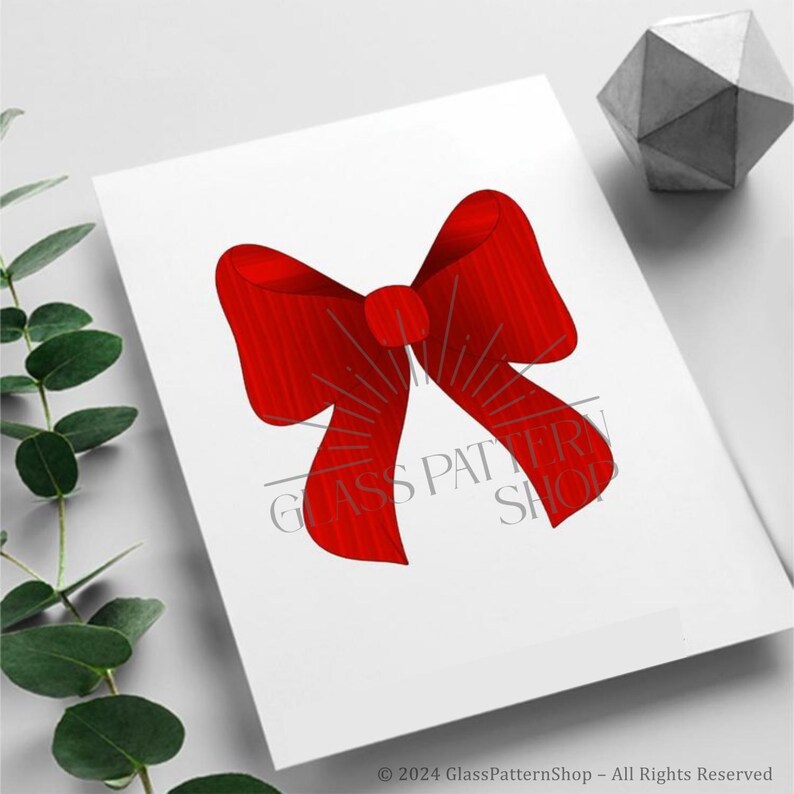 Bow Stained Glass Pattern – Christmas Holiday Ornament & Suncatcher ...