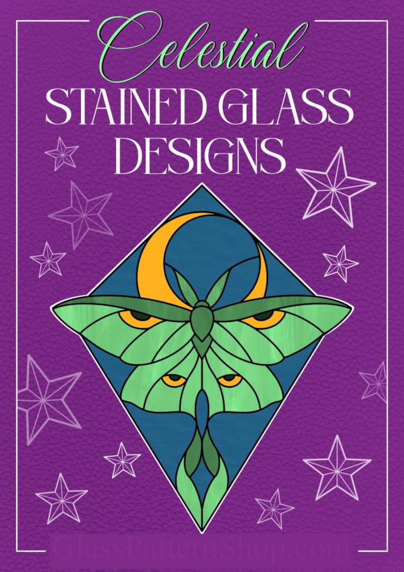 Celestial Themed Stained Glass Pattern Book - DIGITAL DOWNLOAD PRODUCT ...