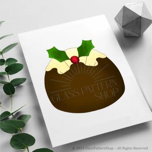 Christmas Pudding Stained Glass Pattern – Festive Holiday Decor (PDF ...