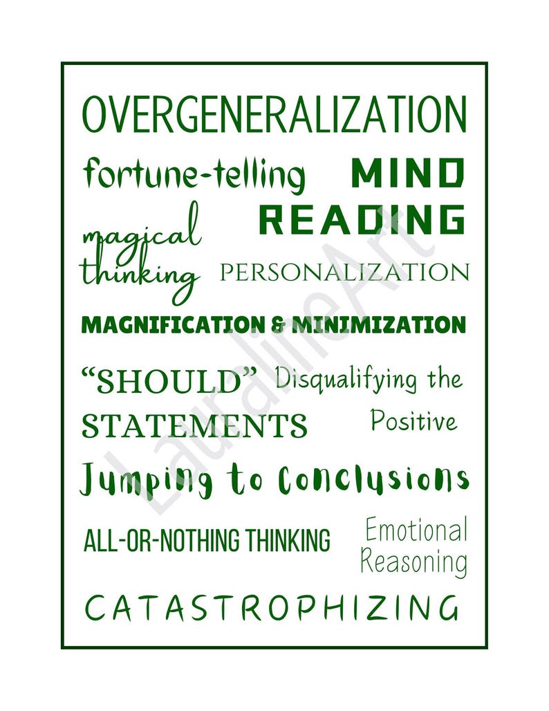 Cognitive Distortions Forest Green - Etsy