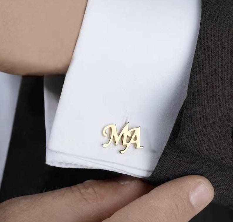 Personalised Stainless Steel Custom Letter Cufflinks - Etsy