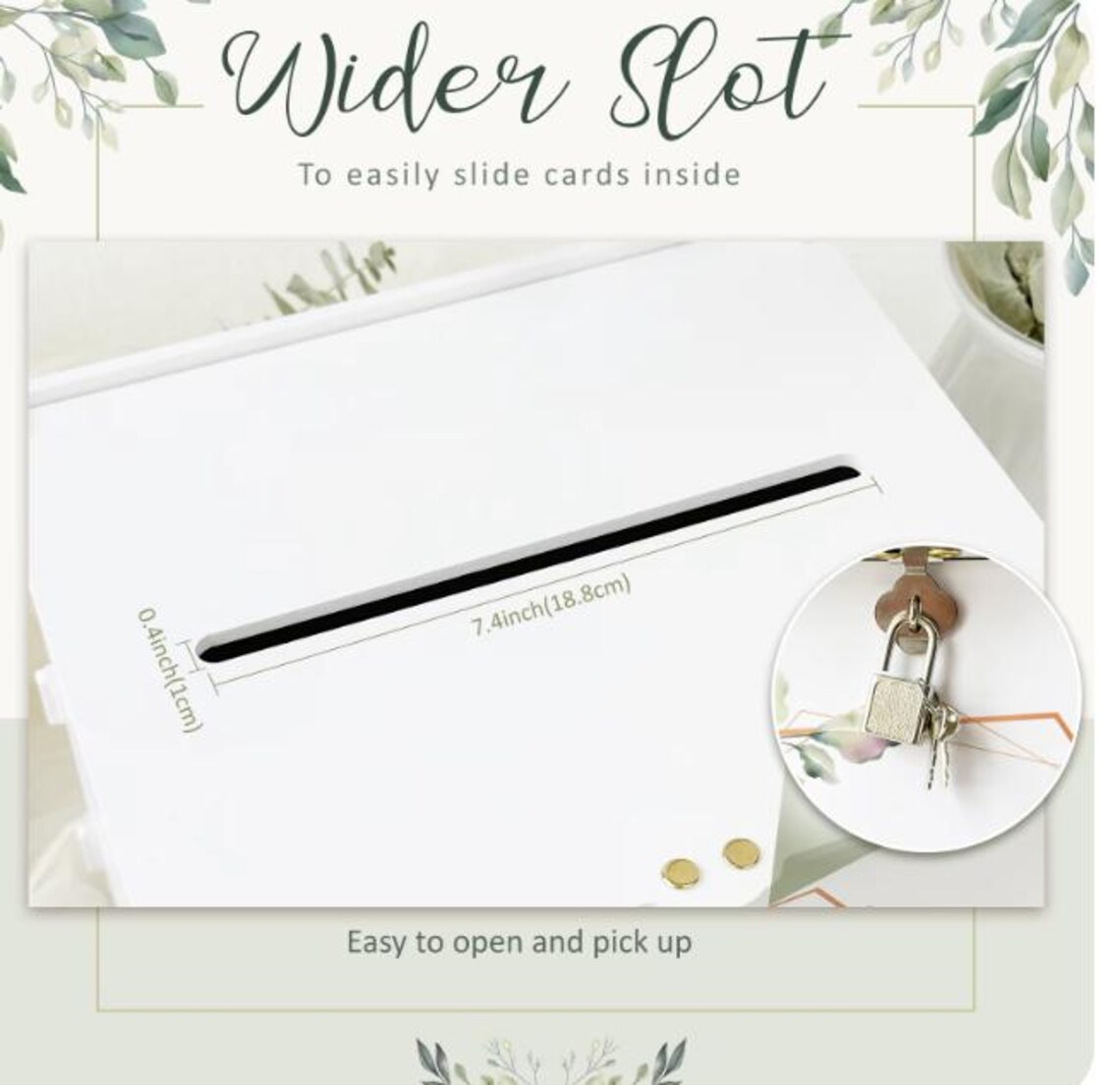 Elegant White Wedding Card Box With Lock - Etsy