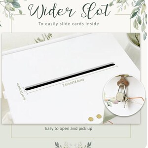 Elegant White Wedding Card Box With Lock - Etsy
